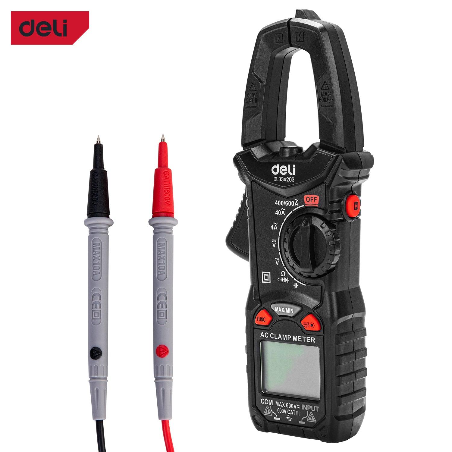 Deli Clamp-On Digital Multimeter (CAT III 600V) (Red Series) - كلامبمي ...
